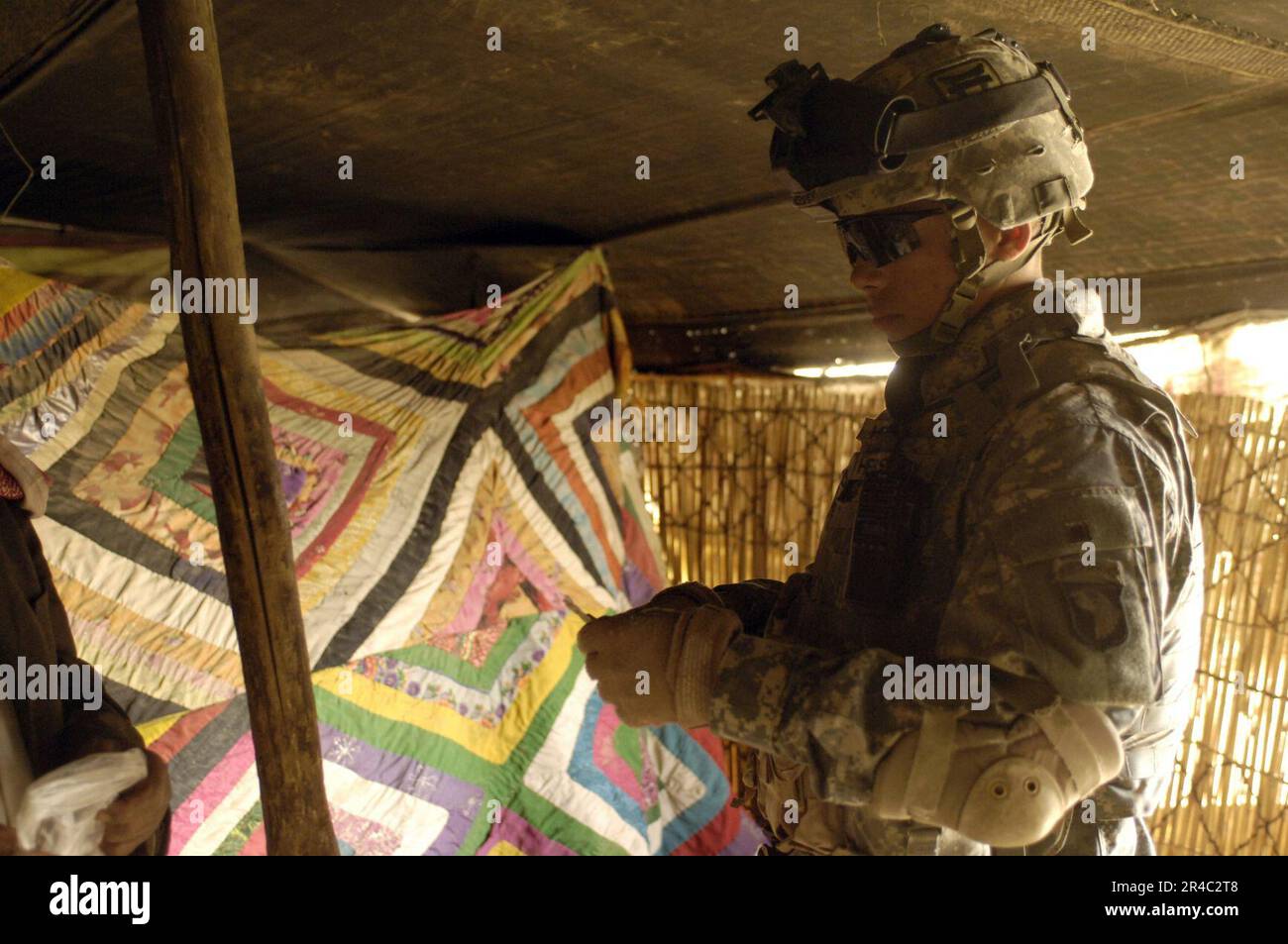 US Navy U.S. Army Pvt. 1st Class a medic with 3rd Battalion, 320th ...