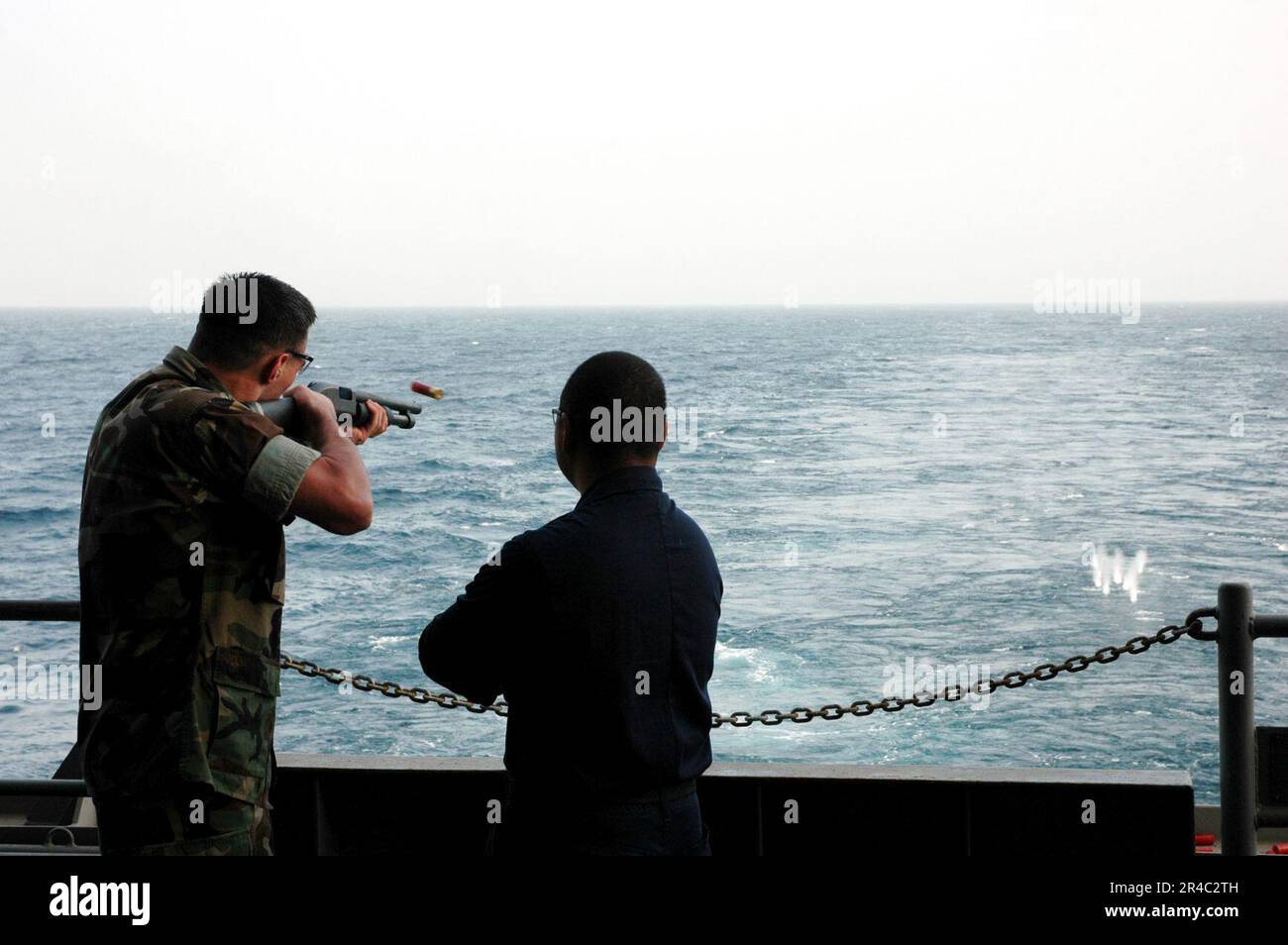 US Navy On the fantail of the Nimitz-class aircraft carrier USS Ronald ...