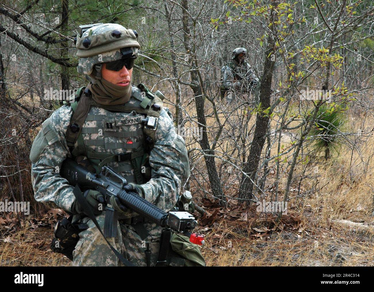 US Navy Lt patrols as part of the Quick Reaction Force during an ...