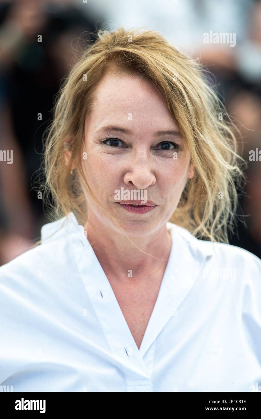 Cannes, France. 27th May, 2023. Emmanuelle Bercot attending the L'Abbe Pierre Photocall as part ...