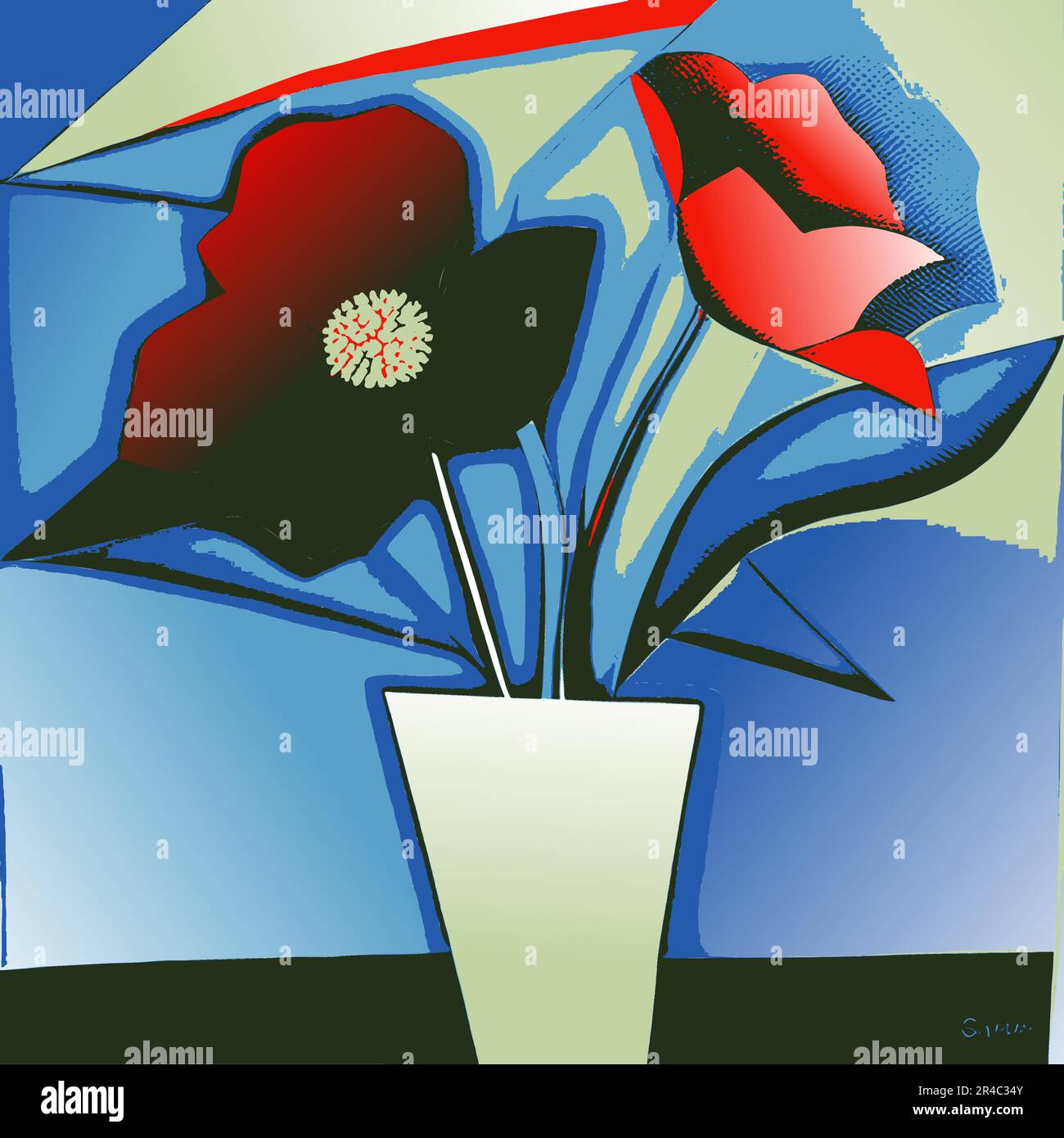Radiant green spring background Stock Vector Images - Alamy