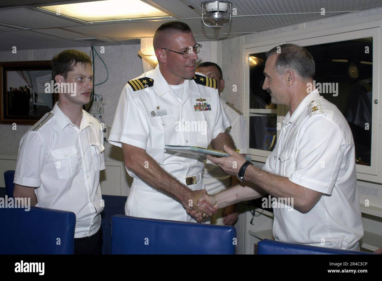 US Navy Vice Adm. Konstantin Sidenko, presents a Russian Pacific Fleet ...