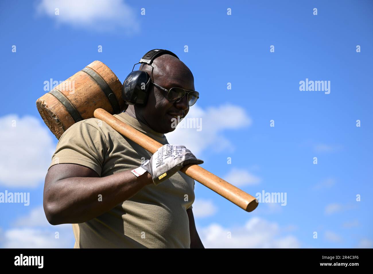 An Airman assigned to the 315th Contingency Response Flight, Joint Base ...