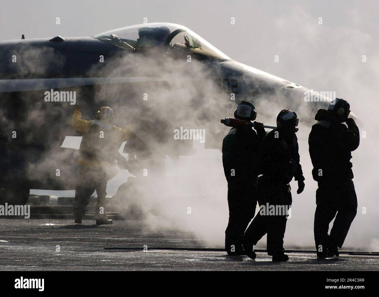 US Navy An F-A-18E Super Hornet assigned to the Fighting Vigilantes of ...
