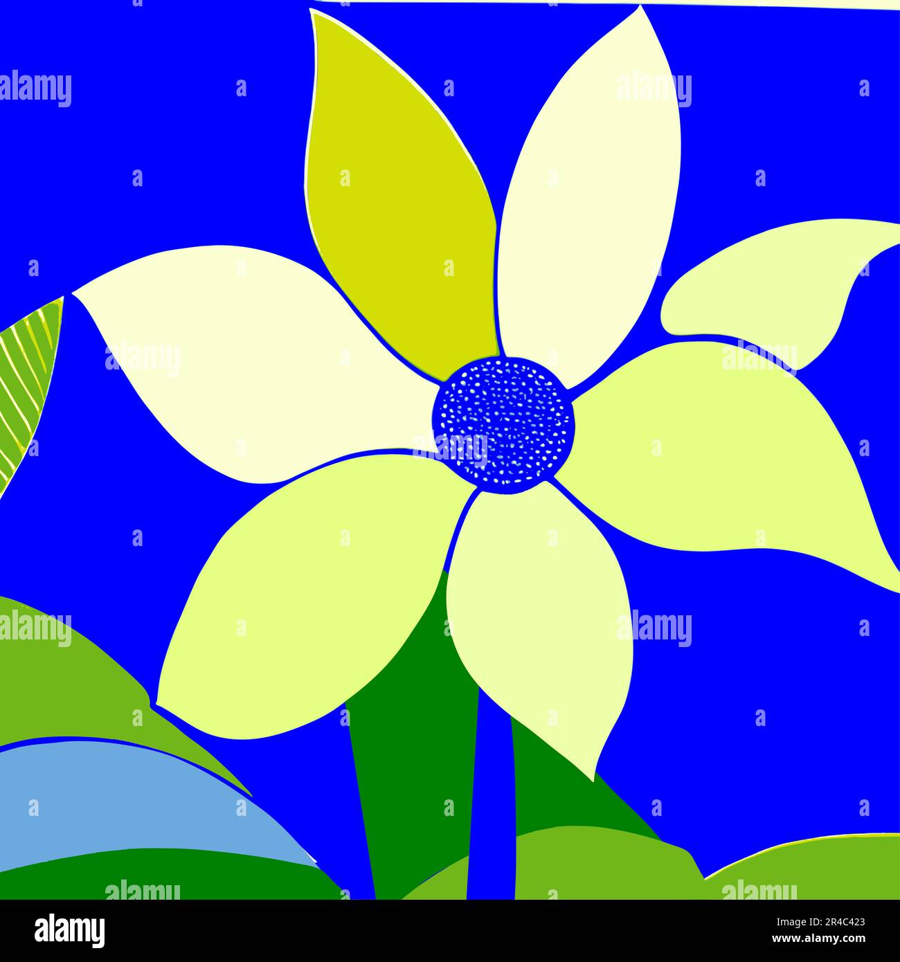 A Spectacularly Colored cubism Flower and triangle. A beautiful flower ...