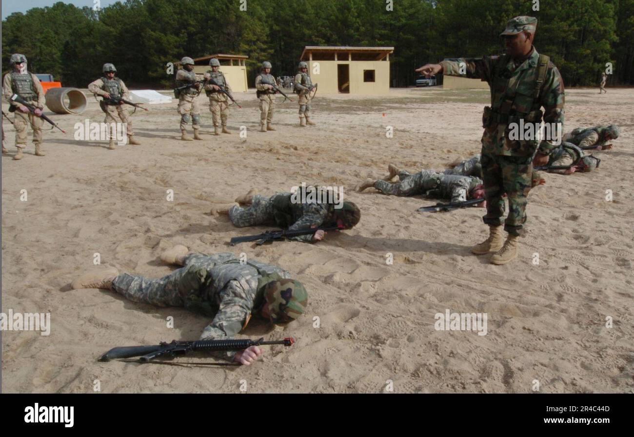 US Navy An Army drill sergeant points out different techniques used to ...