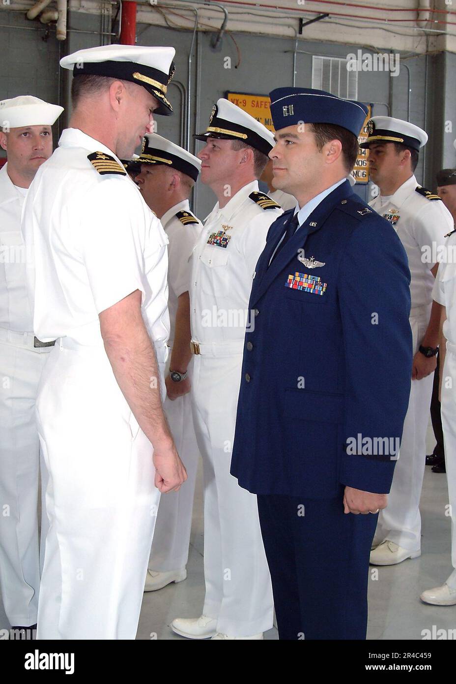 US Navy Officers assigned to Air Test and Evaluation Squadron Nine (VX ...