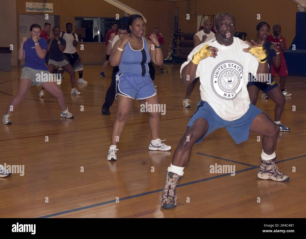 US Navy creator of Tae Bo, instructs a class at Commander, Fleet ...
