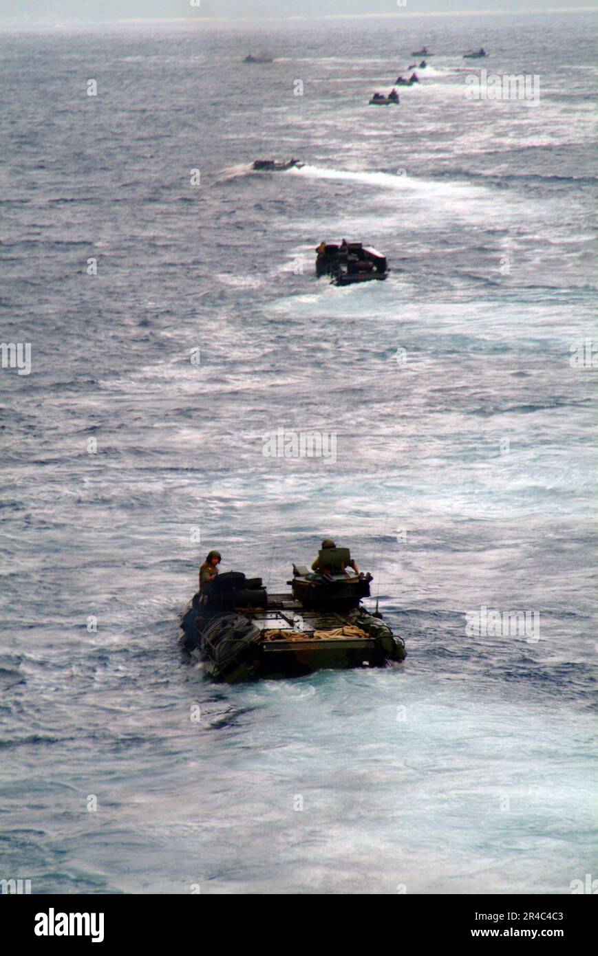US Navy Amphibious Assault Vehicles (AAV) assigned to the 31st Marine ...