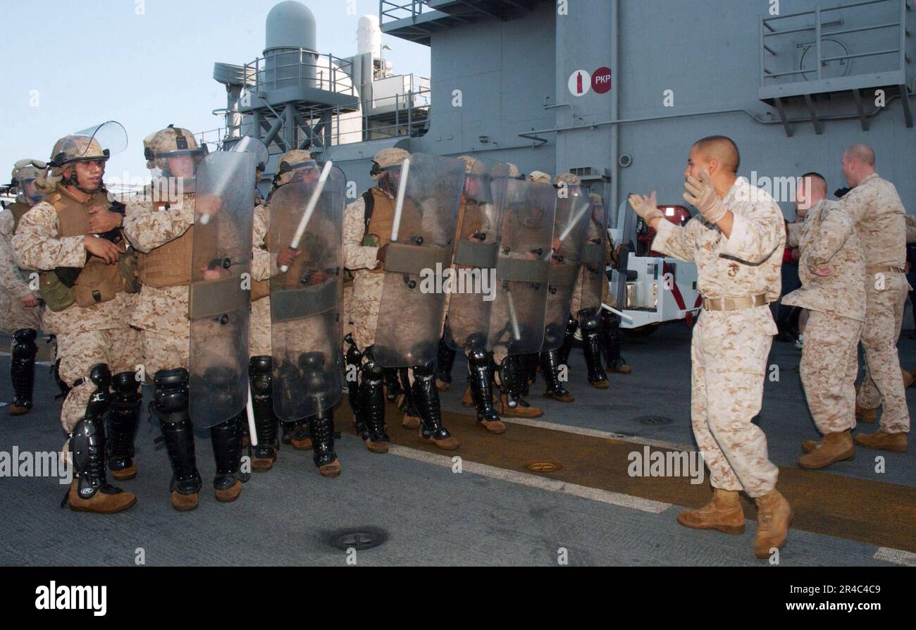 US Navy Marines from the 11th Marine Expeditionary Unit (11th MEU ...