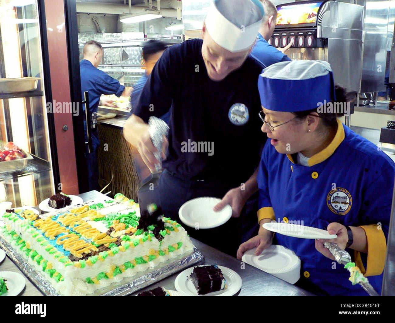US Navy Culinary Specialist 3rd Class and Machinist's Mate Firmean cut ...