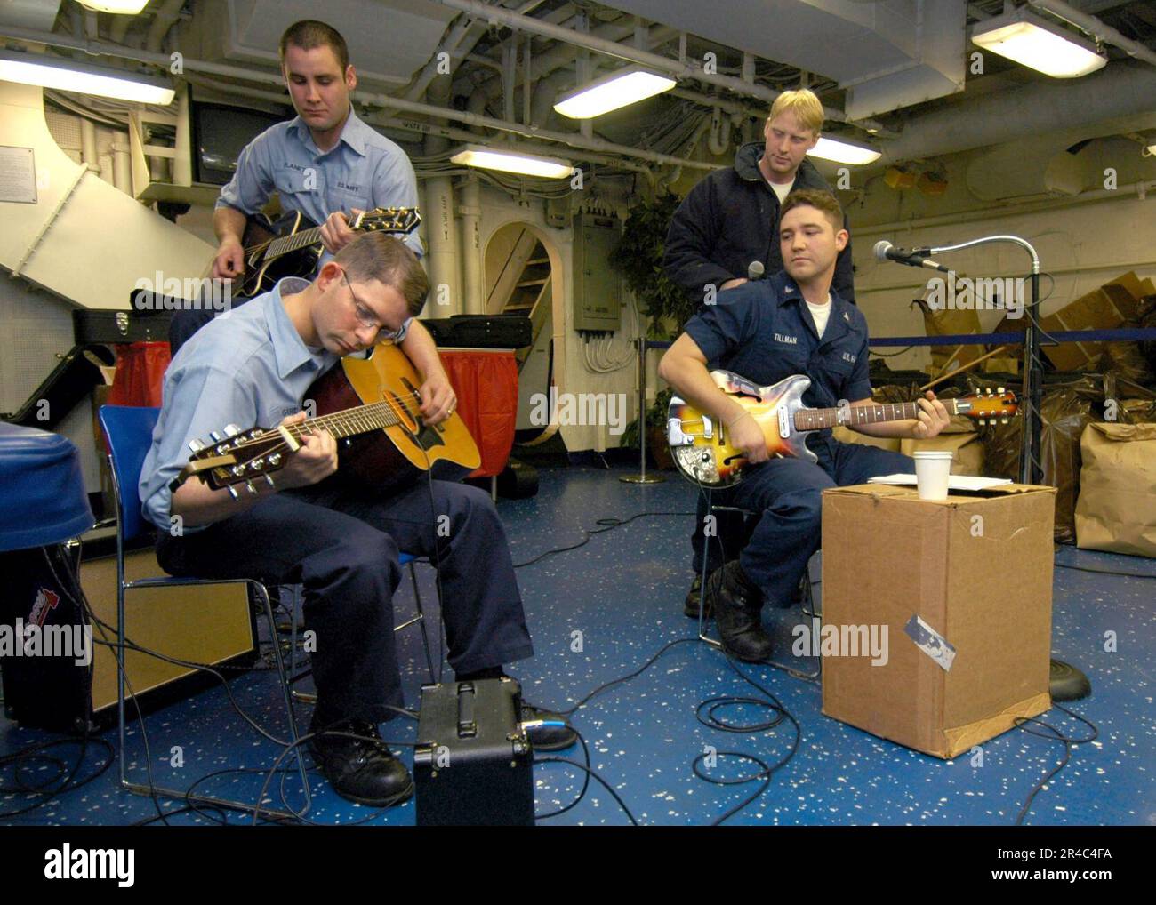 US Navy Air Traffic Controller 2nd Class left, and Hospital Corpsman ...