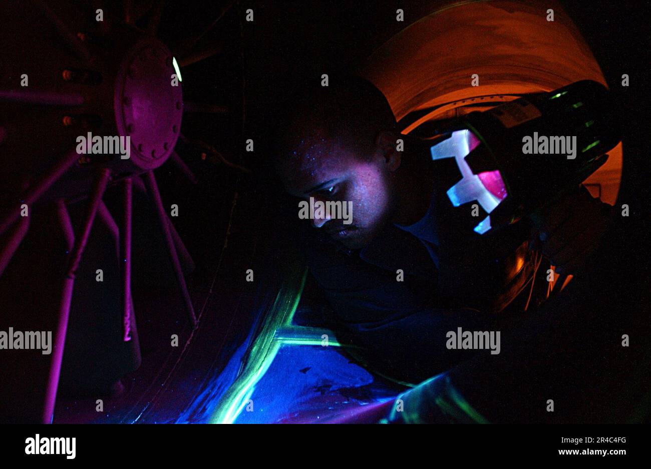 US Navy Cpl. assigned to Marine Attack Squadron Two One Four (VMA-214 ...