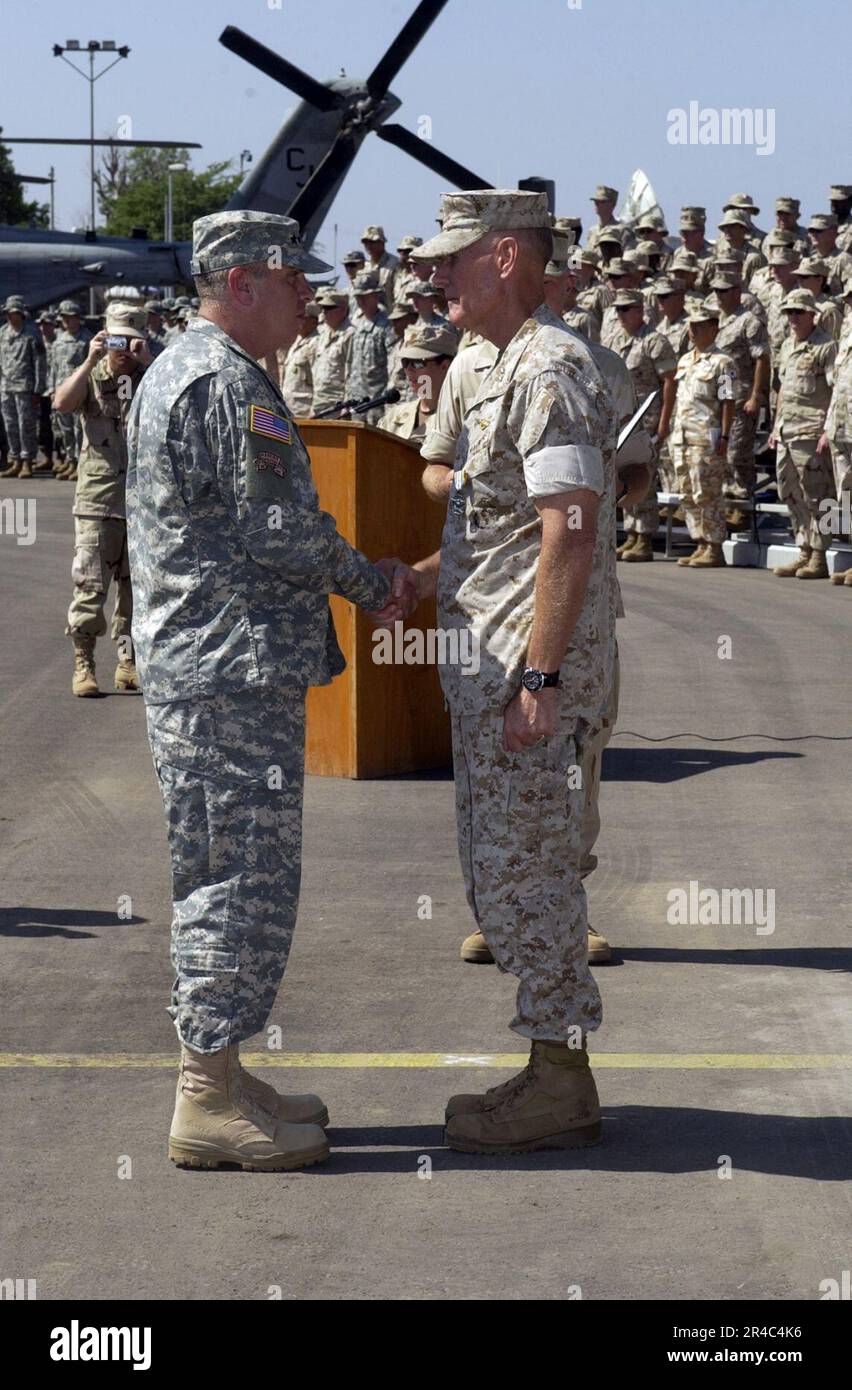US Navy U.S. Marine Corps Maj. Gen. Timothy F. Ghormley receives the ...