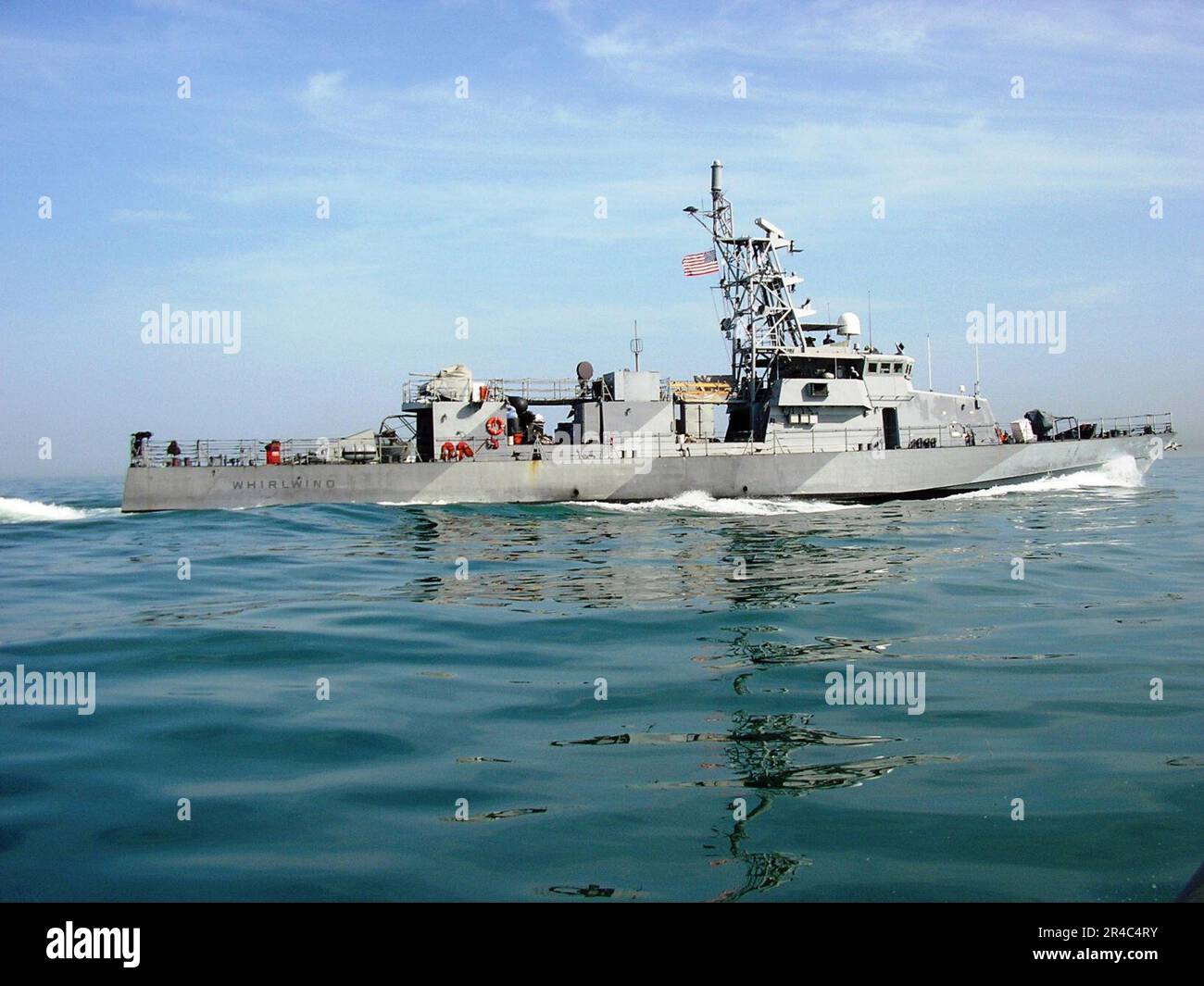 US Navy The Cyclone-class Coastal patrol craft USS Whirlwind (PC 11 ...