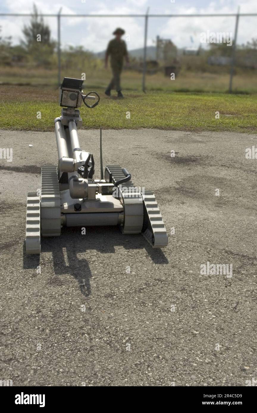 US Navy A Pack Robot is demonstrated at the Explosive Ordnance Disposal ...