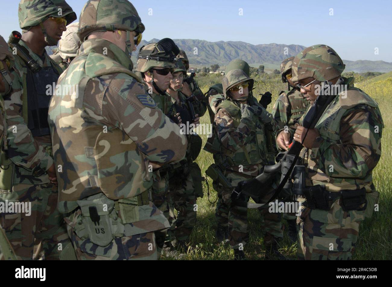 US Navy Gunner's Mate 1st Class briefs members from the U.S. Navy's ...