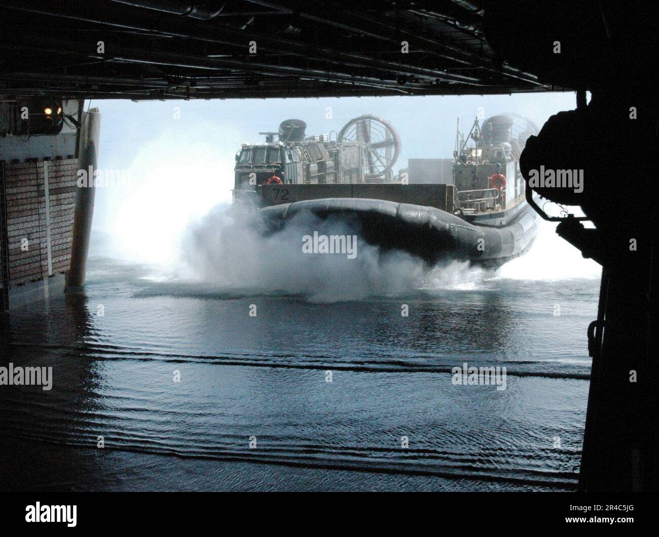 US Navy During wet well operations, Landing Craft Air Cushion Seven Two ...