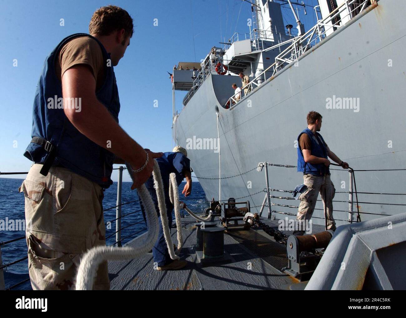 US Navy The coastal patrol ship USS Typhoon (PC 5) connects with Royal ...