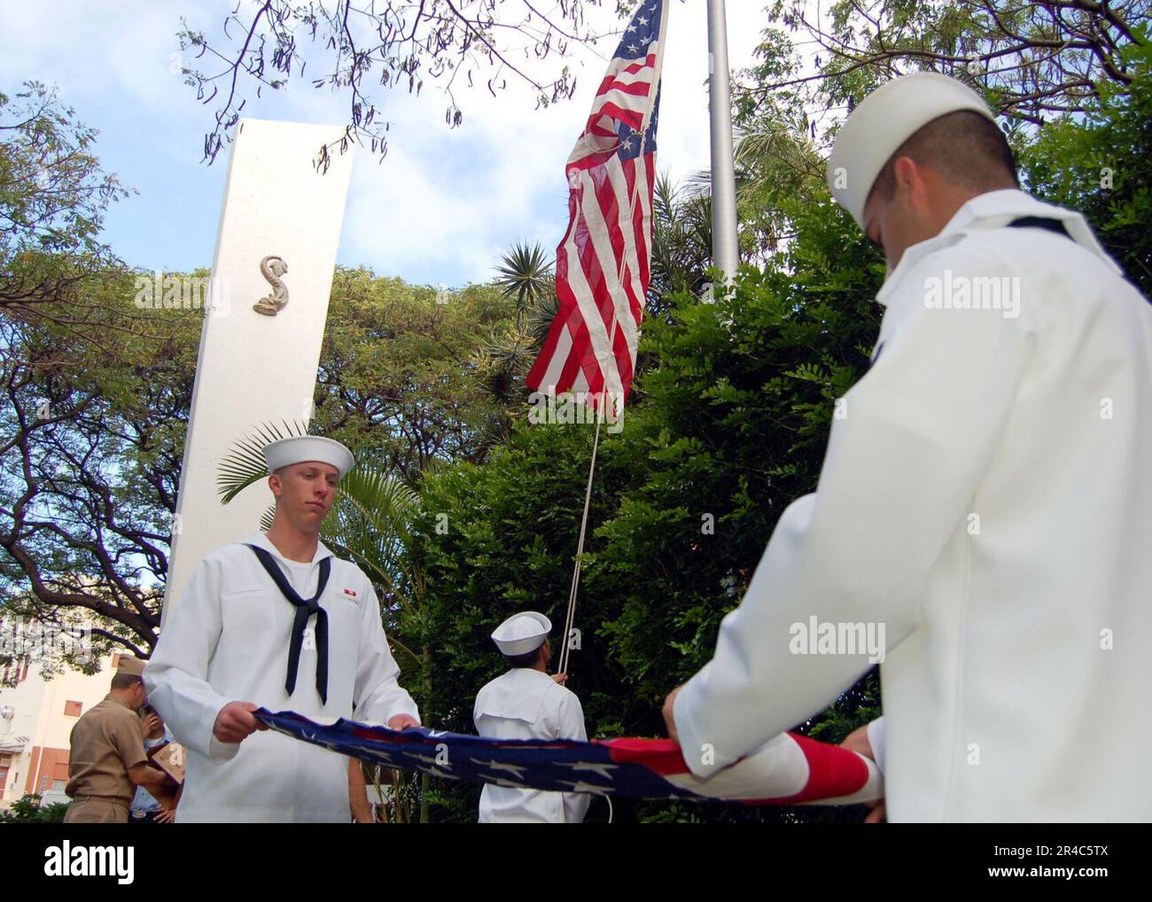 US Navy Sailors assigned to Submarine Force, U.S. Pacific Fleet raise U ...