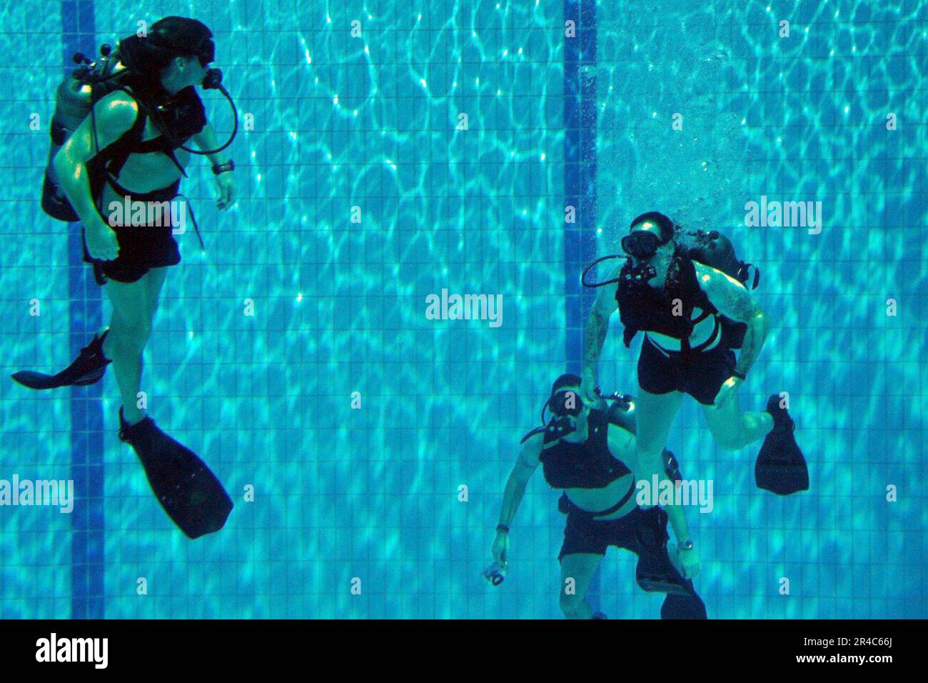 US Navy Navy Explosive Ordnance Disposal Unit (EOD) Sailors dive in the ...