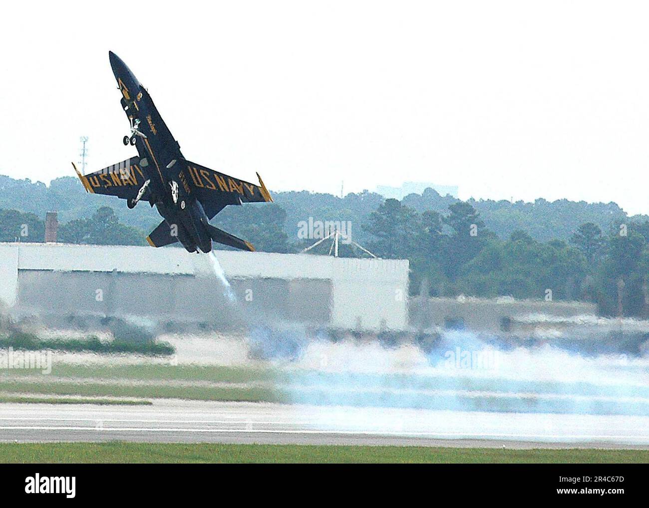 US Navy A plane assigned to the Blue Angels Flight Demonstration team ...