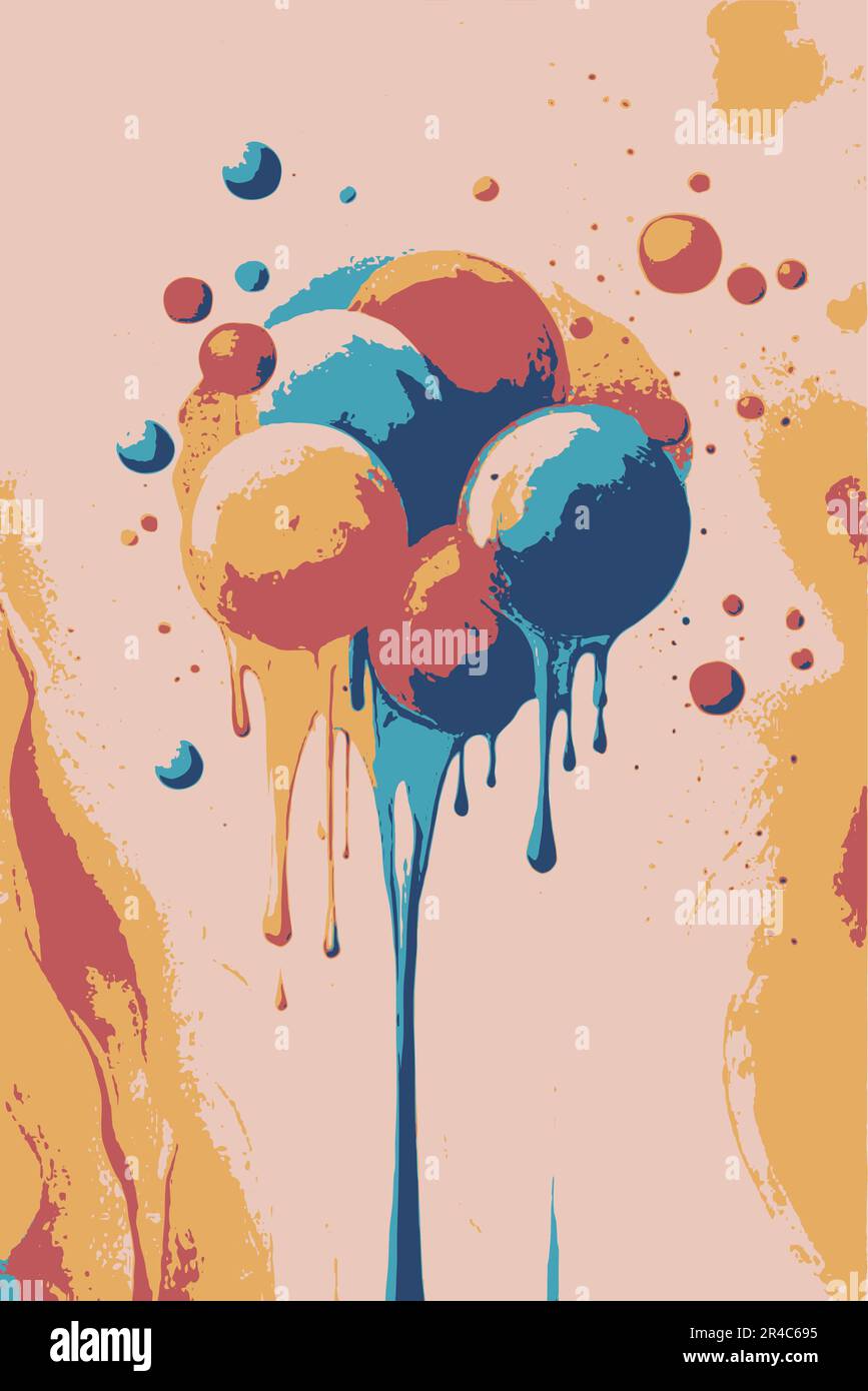 A Multi-Colored Masterpiece of Art. A vibrant painting full of creative ...