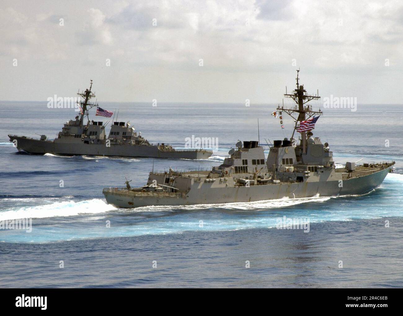US Navy The Arleigh Burke-class guided missile destroyers USS Russell ...