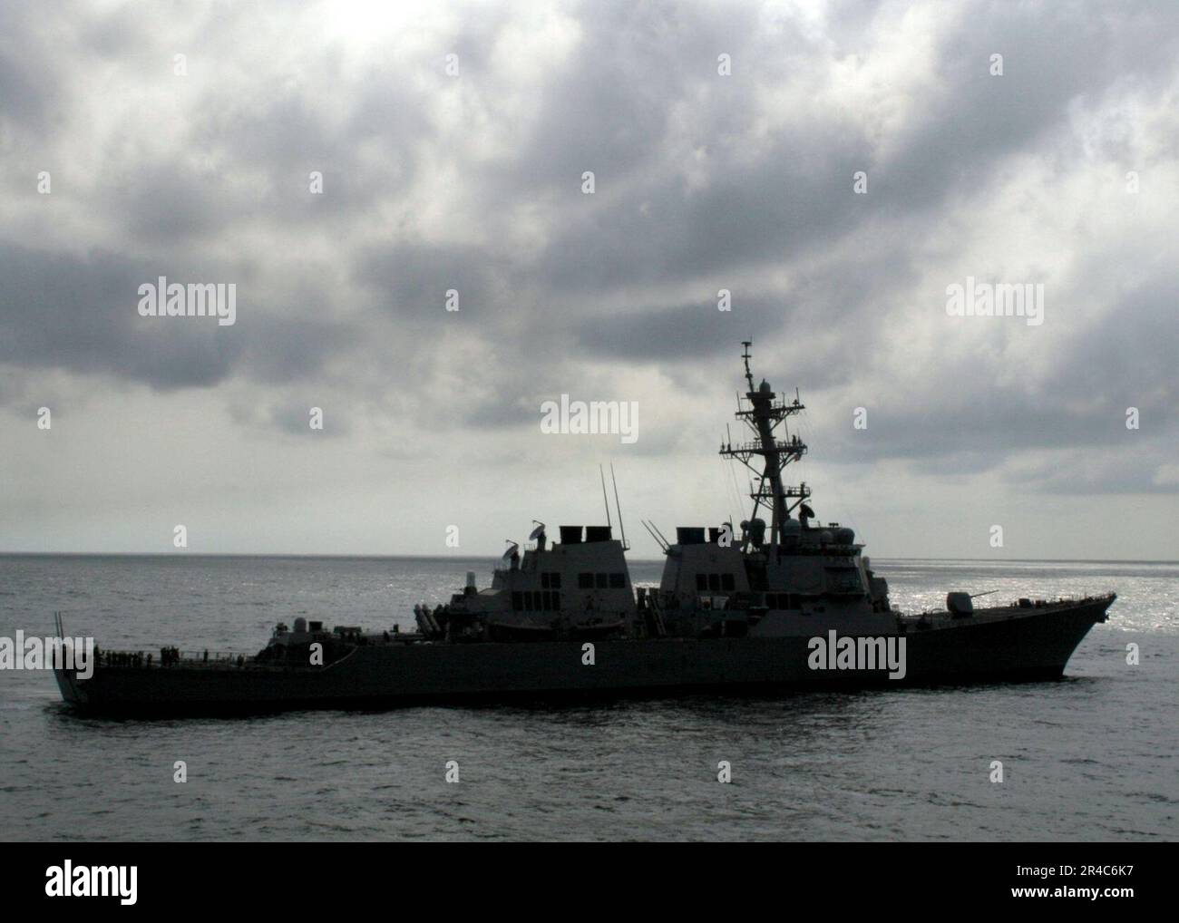 US Navy The guided-missile destroyer USS Curtis Wilbur (DDG 54) tows ...