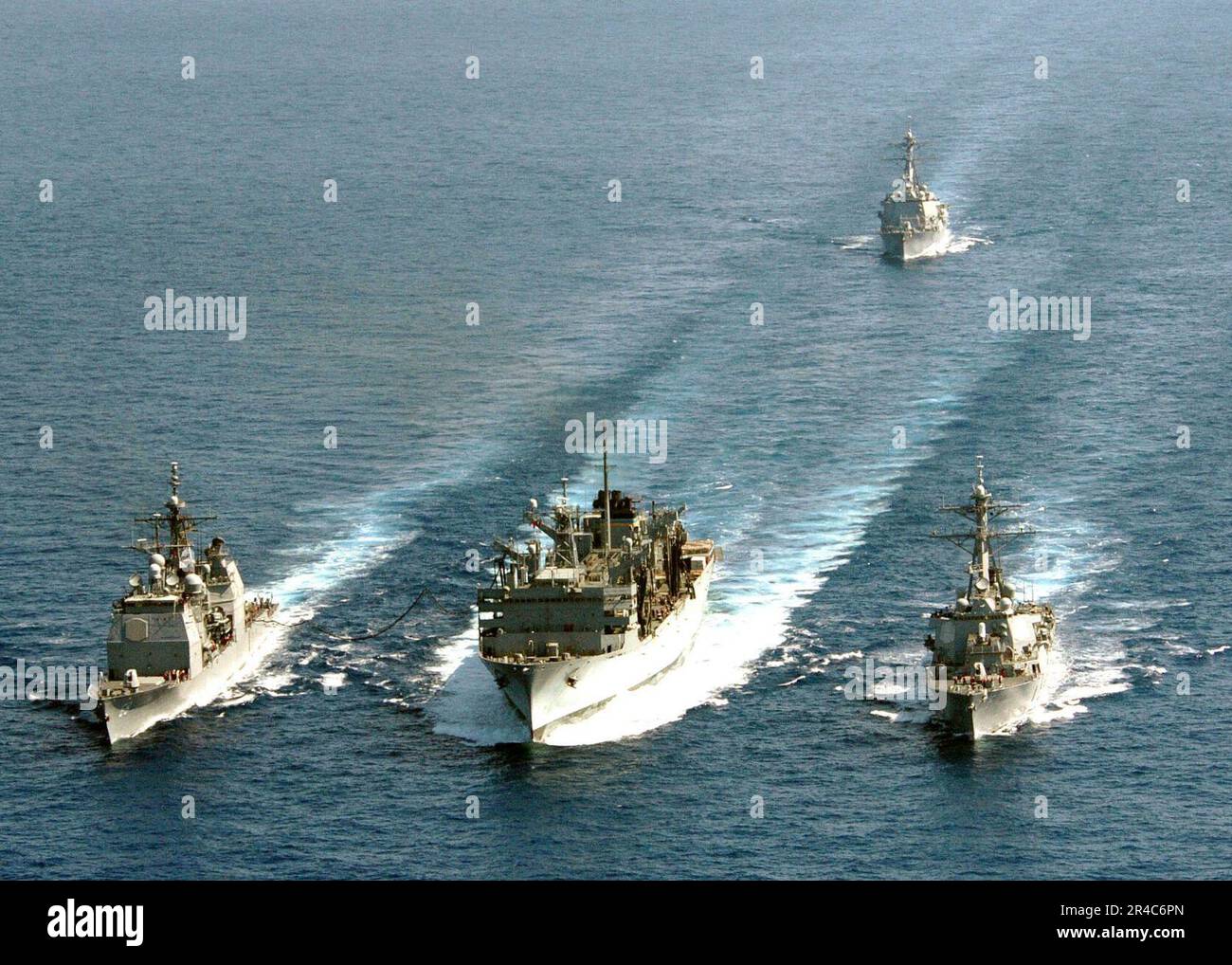 US Navy The guided-missile cruiser USS Anzio (CG 68), fast-combat ...