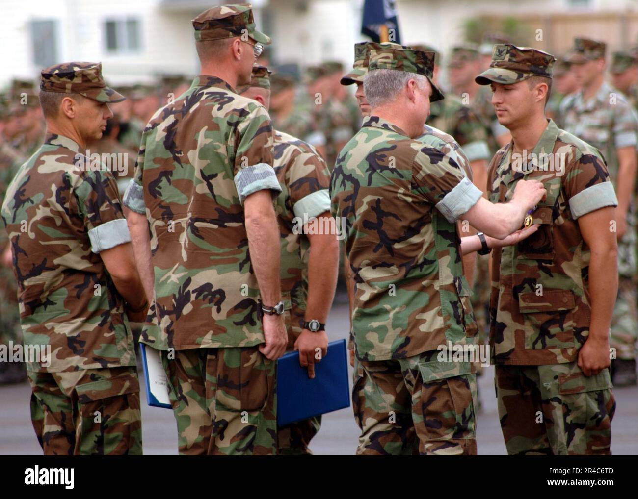 US Navy Commander, First Naval Construction Division, Rear Adm. Robert ...