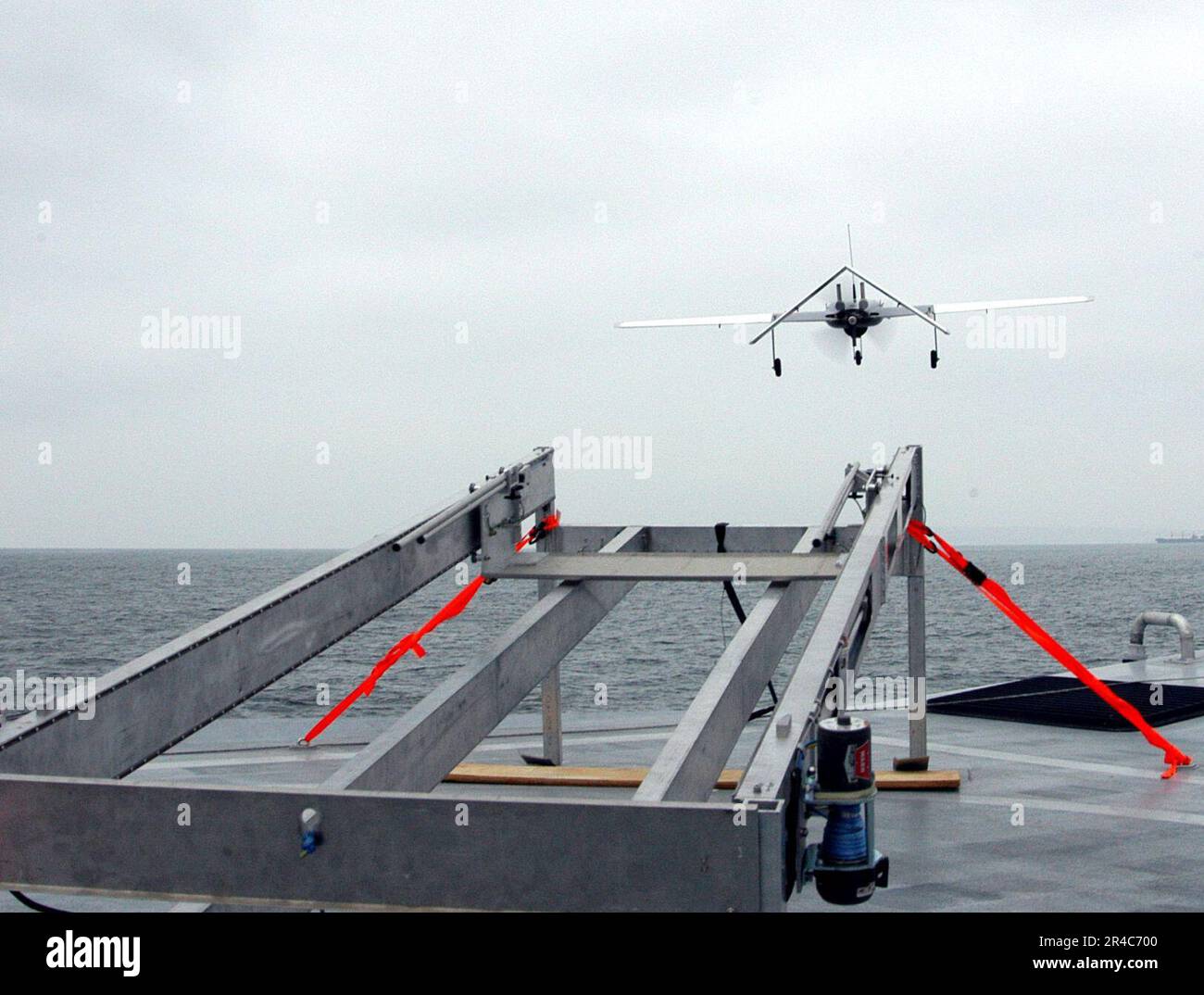 US Navy A Manta Unmanned Aerial Vehicle (UAV) launches from the flight ...