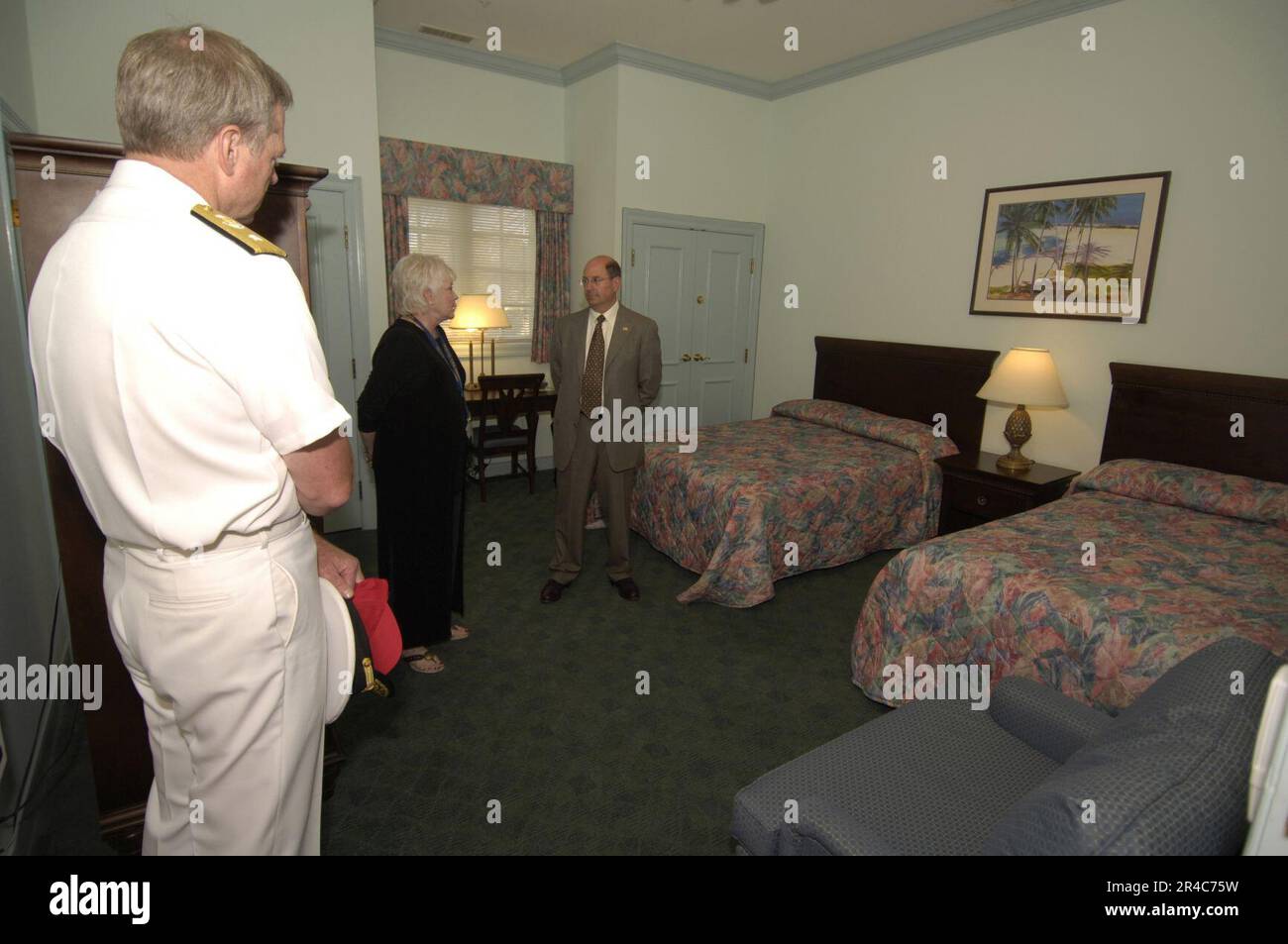 US Navy SECNAV tours the Fisher House located at Balboa Naval Medical ...