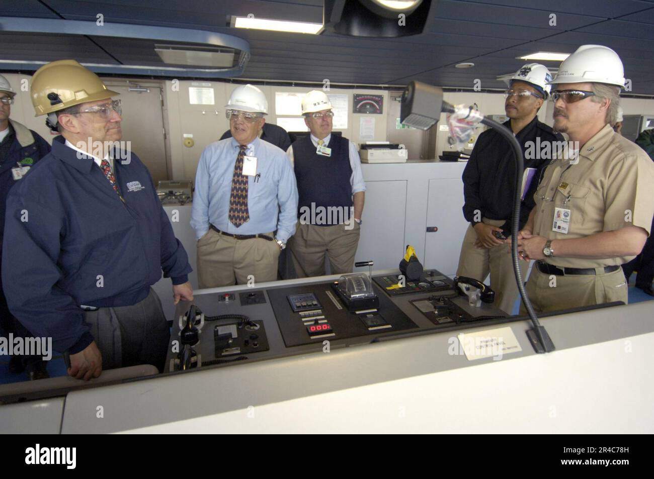US Navy SECNAV tours the Military Sealift command auxiliary dry cargo ...