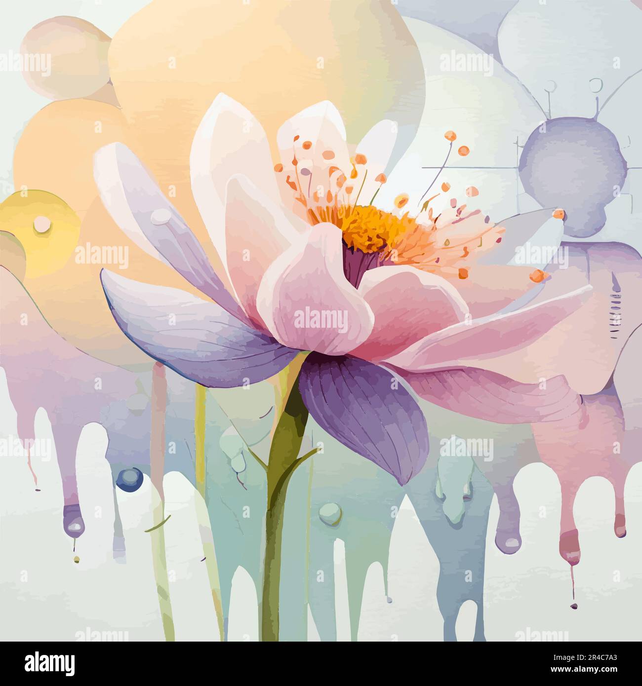 A Multi-Colored Masterpiece of Art. A vibrant painting full of creative ...