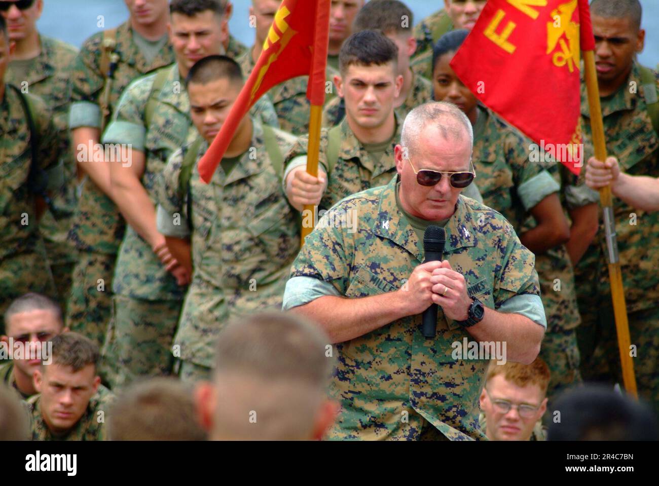 US Navy Commanding Officer, 31st Marine Expeditionary Unit (MEU), Col ...