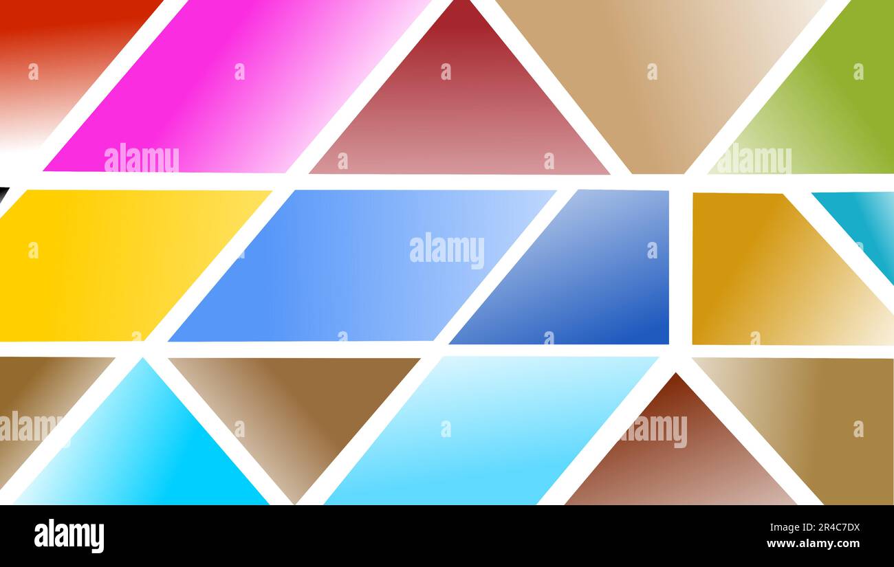 A Spectacularly Colored cubism Flower and triangle. A beautiful flower ...