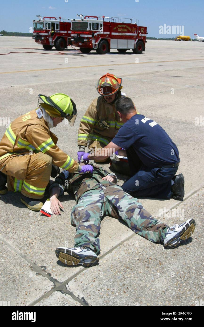 US Navy Naval Air Station (NAS) Pensacola firefighter and emergency ...