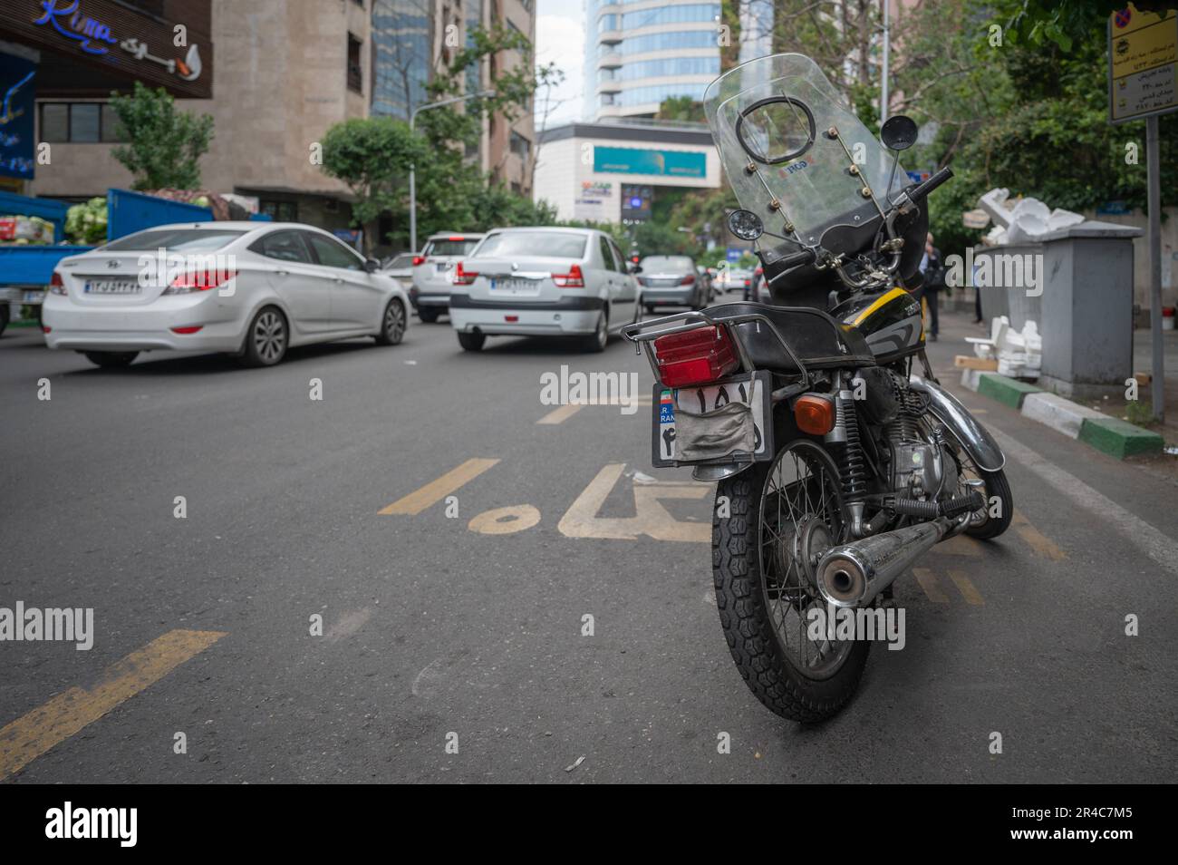 Teheran, Iran. 27th May, 2023. A motorcycle whose license plate has ...