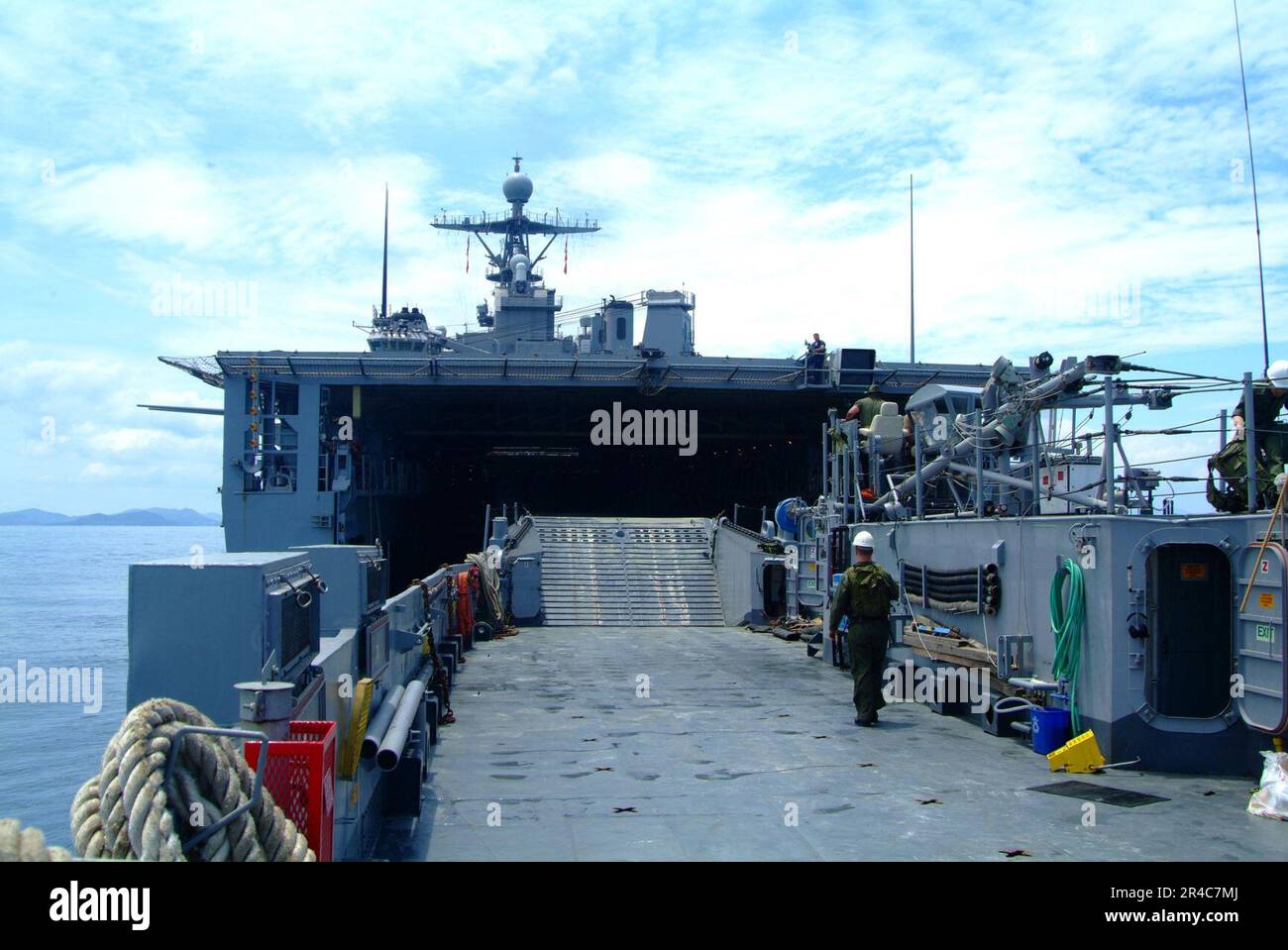 US Navy Landing Craft Utility One Six Five One (LCU-1651) exits the ...