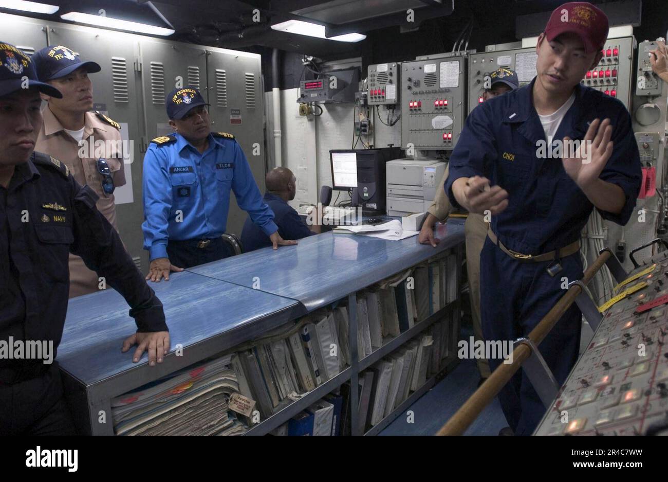 US Navy Damage Control Assistant Lt.j.g. explains the ship's damage ...