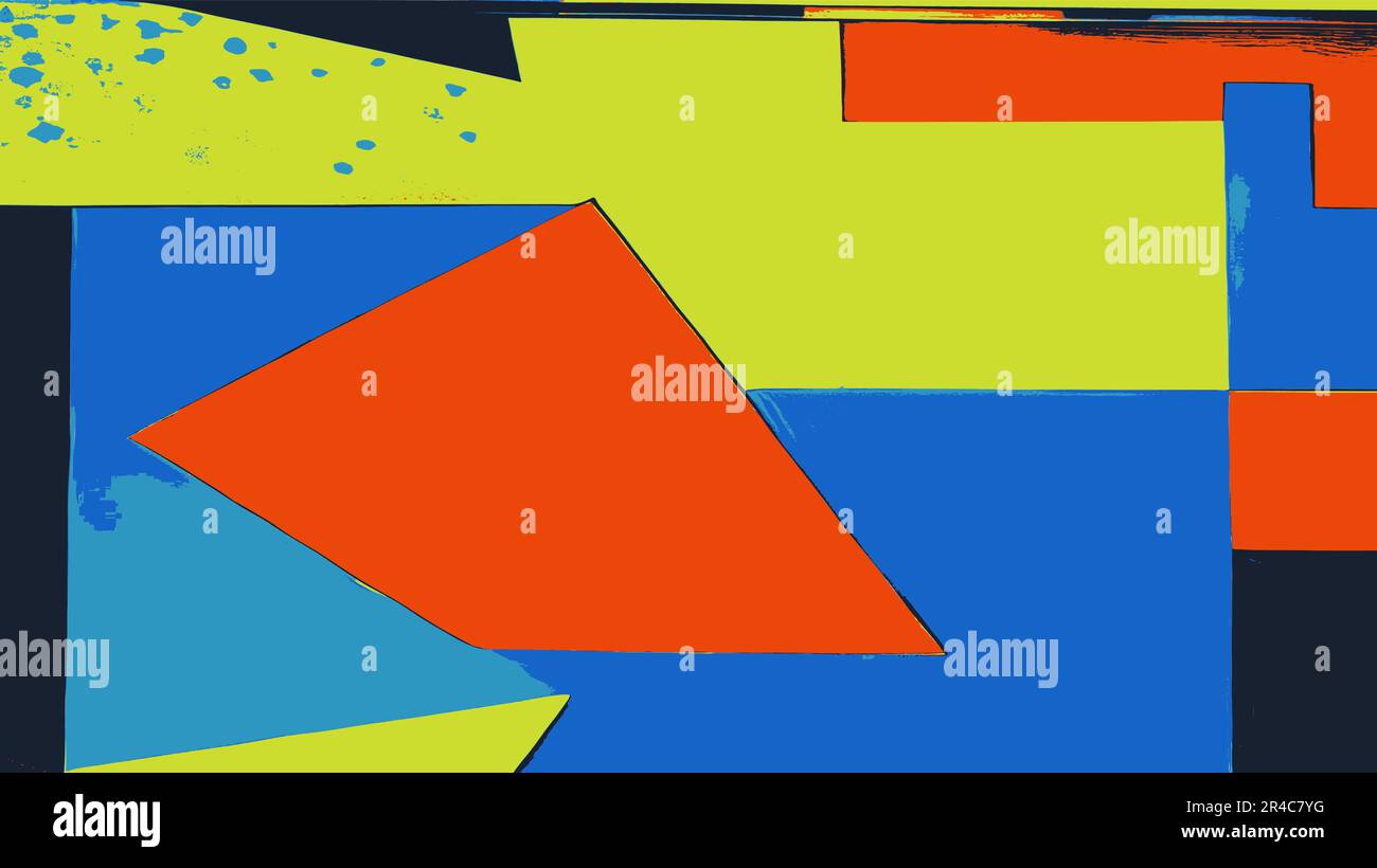 A Spectacularly Colored cubism Flower and triangle. A beautiful flower ...