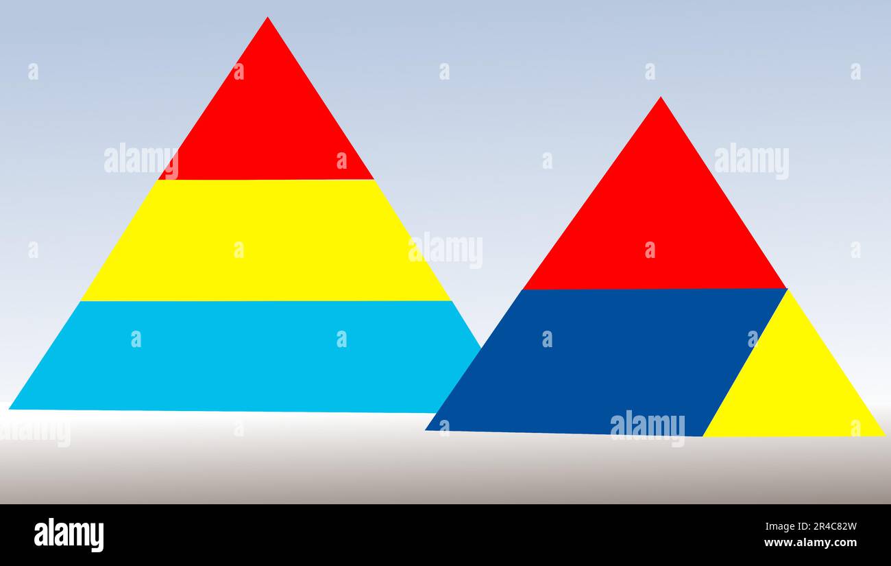 A Spectacularly Colored cubism Flower and triangle. A beautiful flower ...