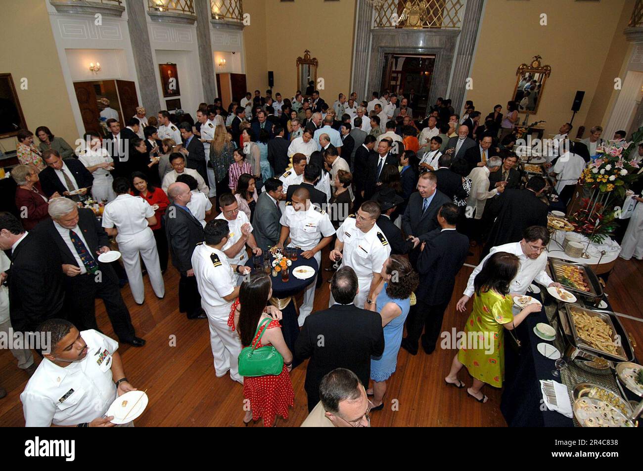 US Navy Guests attending a reception hosted by the U.S. Ambassador to ...