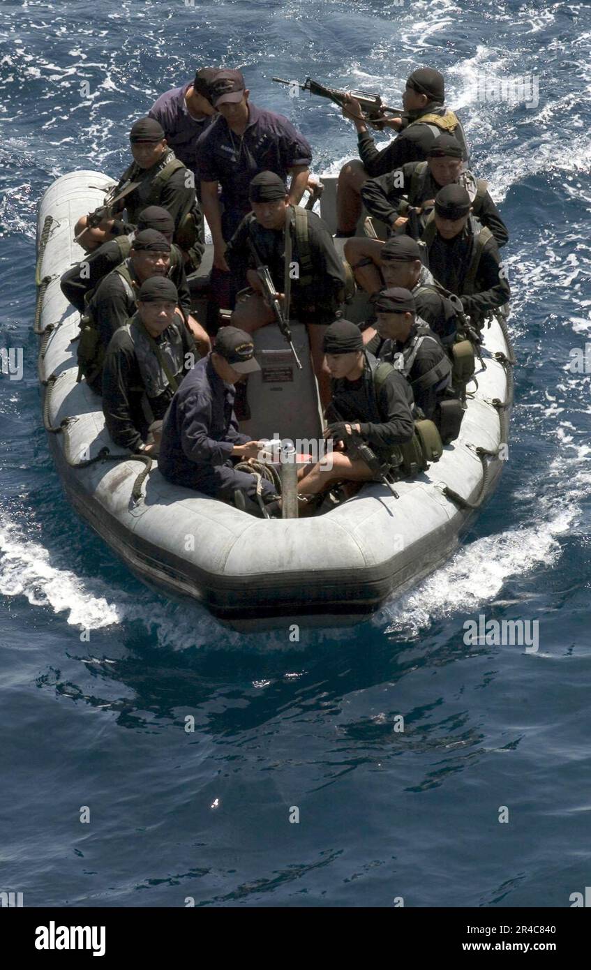 US Navy A visit, board, search and seizure (VBSS) team from the ...