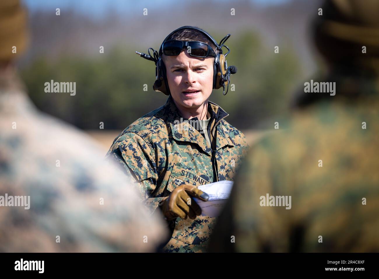 U.S. Marine Corps Staff Sgt. Jude Stewart, a marksmanship instructor ...