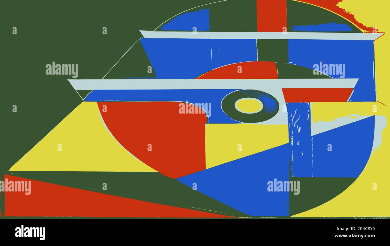 amazing formation of cubism and triangle in bright colors Stock Vector ...