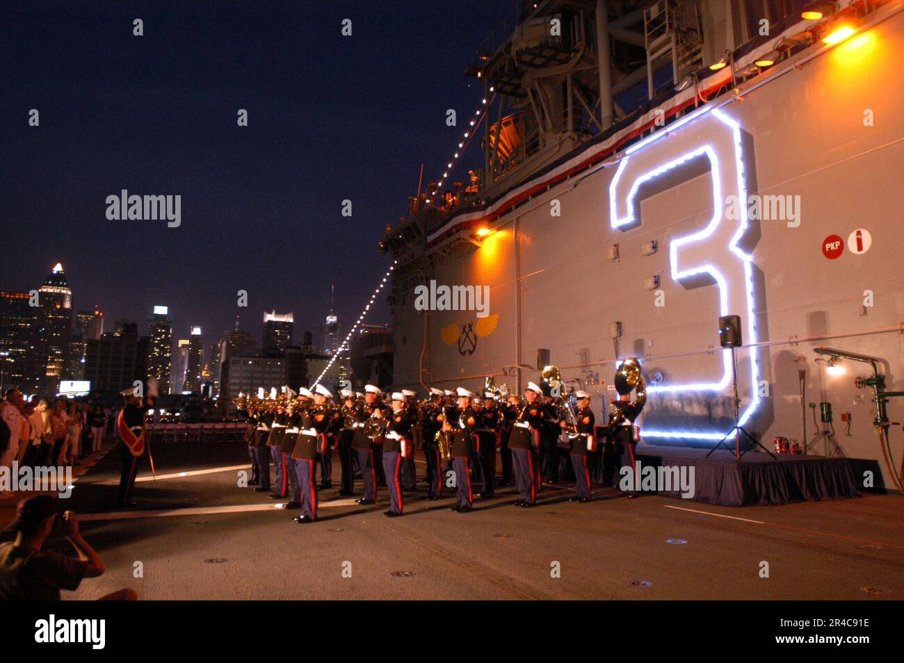 US Navy On the flight deck aboard amphibious assault ship, USS ...