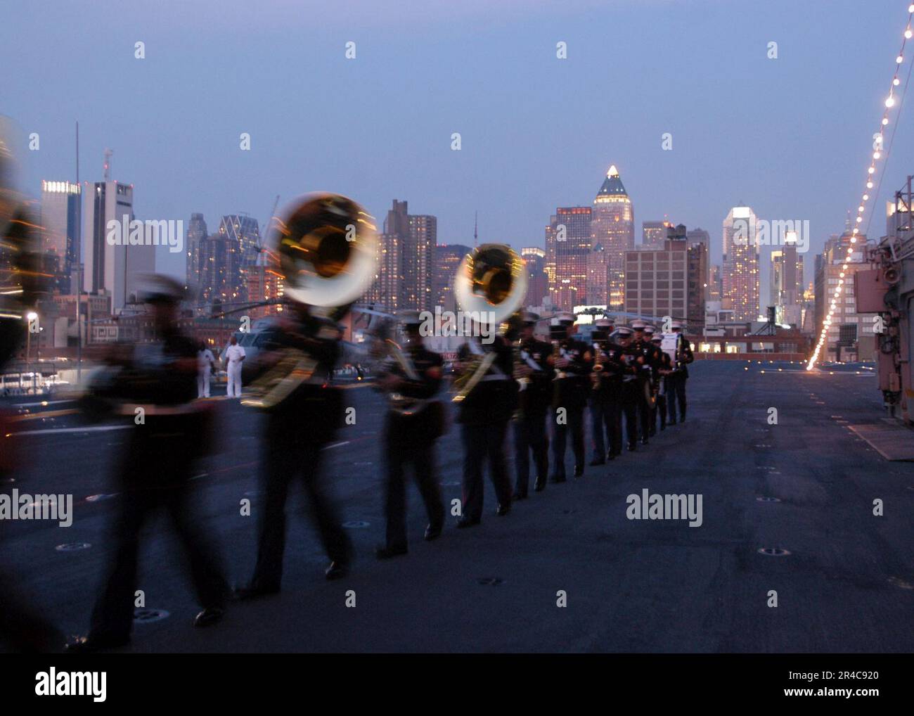 US Navy The Second Marine Aircraft Wing Band provides entertainment for ...