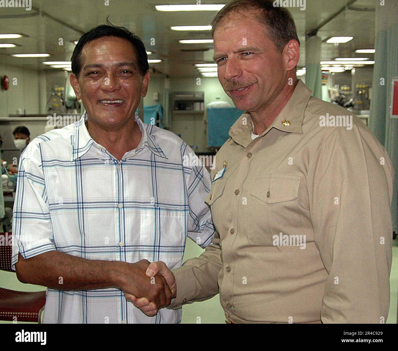US Navy Capt. commanding officer of the Mercy's medical treatment ...